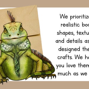 Printable Lizard Paper Bag Puppet Craft Template | Fun Animal Crafting ...