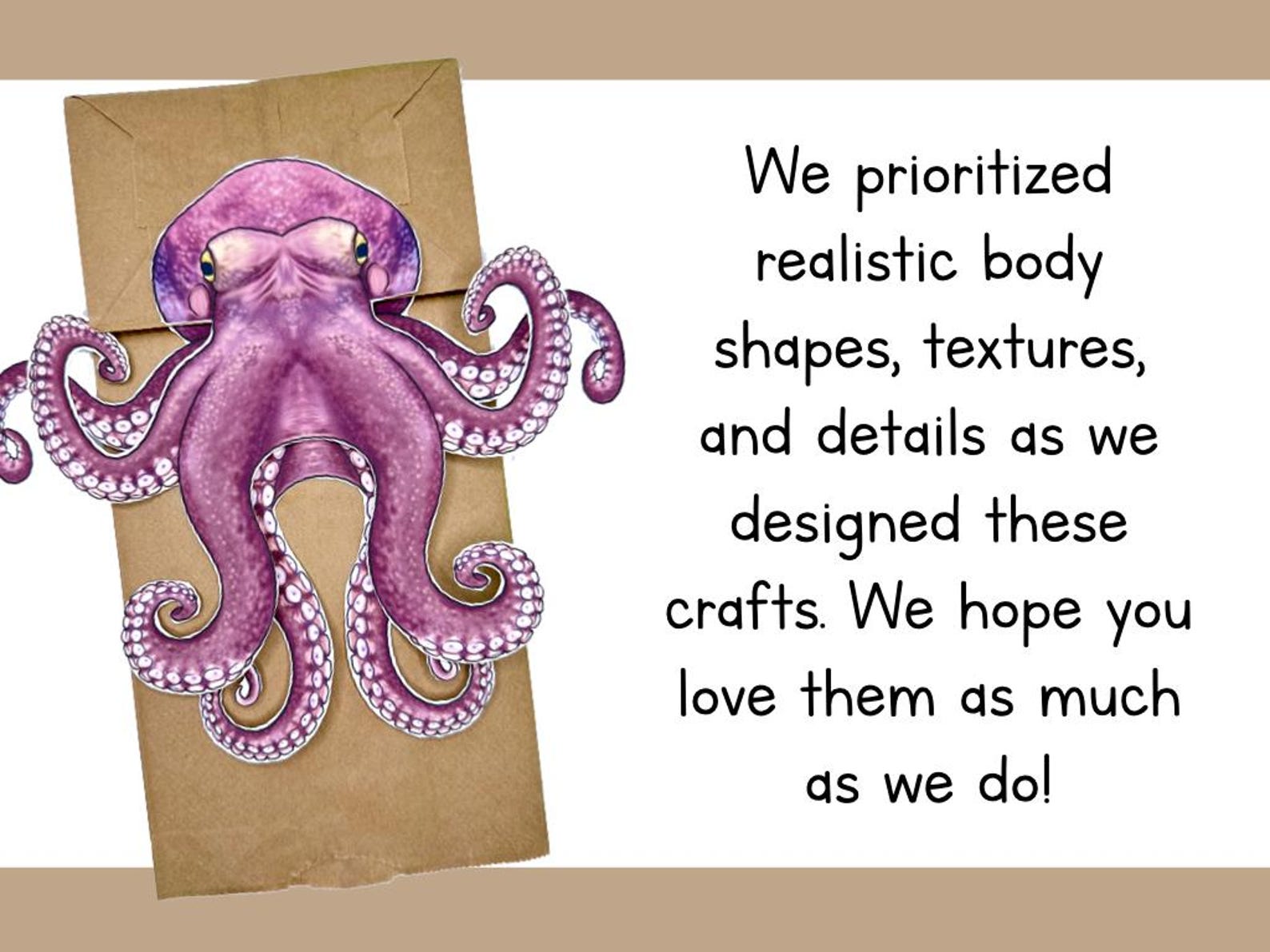 Printable Jointed Octopus Puppet Craft | Articulated Animal Template ...