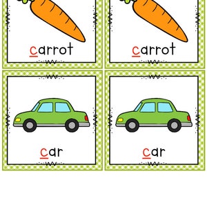 Letter C Memory Game - Etsy