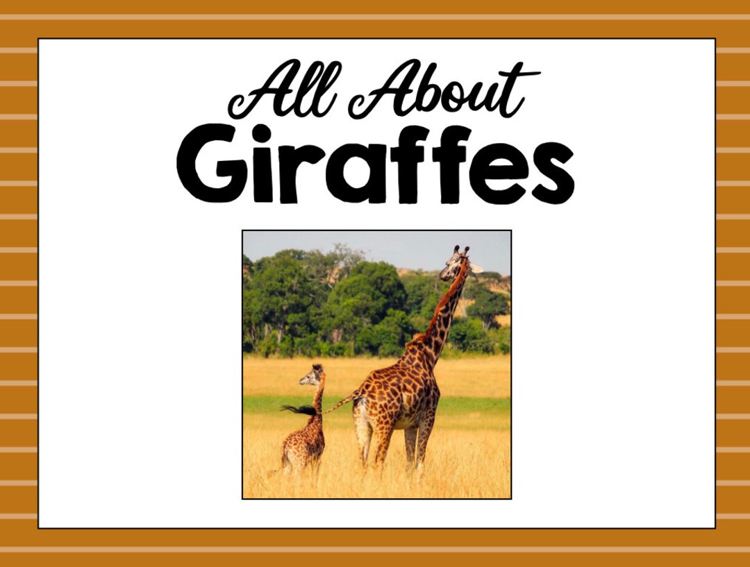 All About Giraffes- Animal Science Unit - Etsy