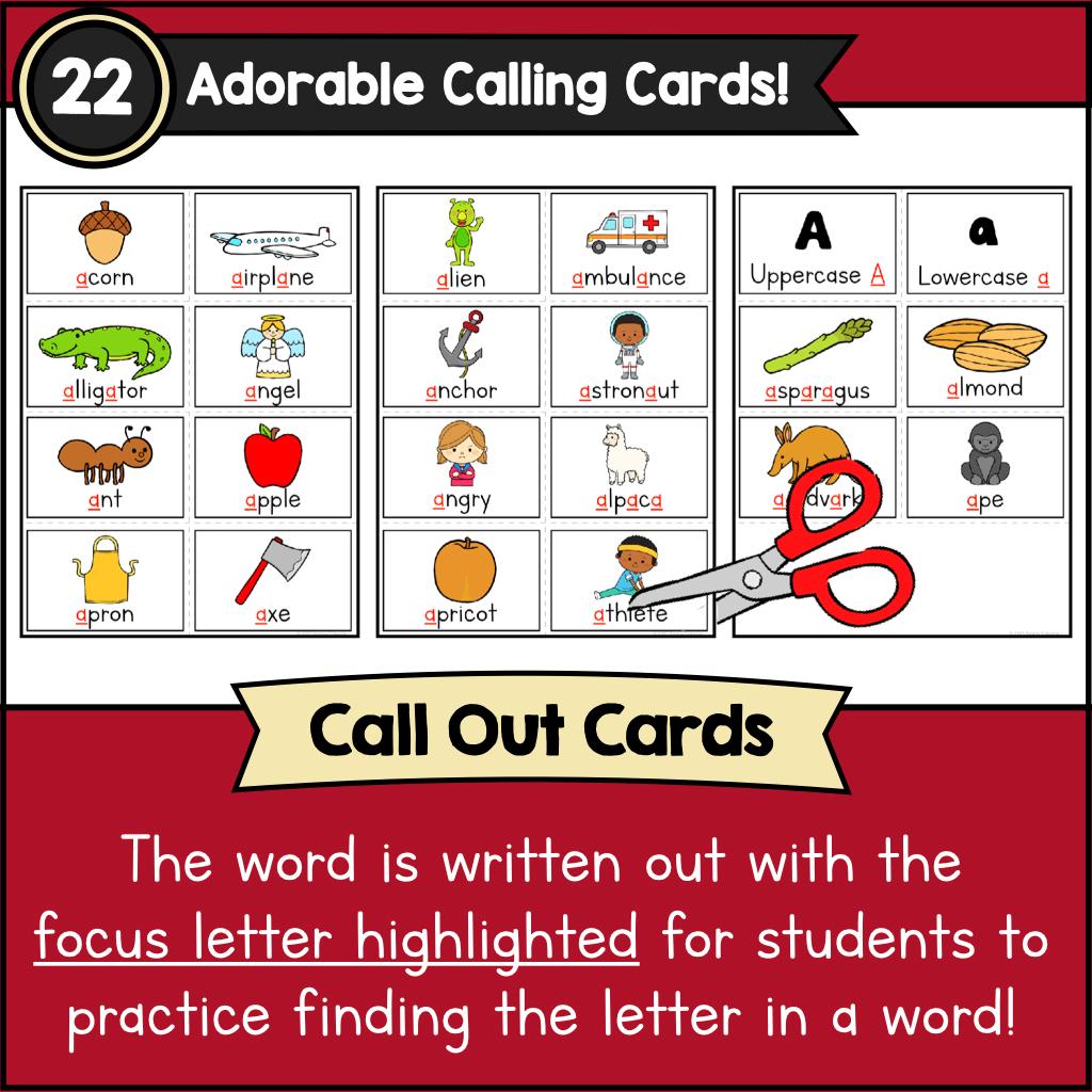 Letter A BINGO GAME Printable PDF - Cute Alphabet Bingo Game for Kids ...