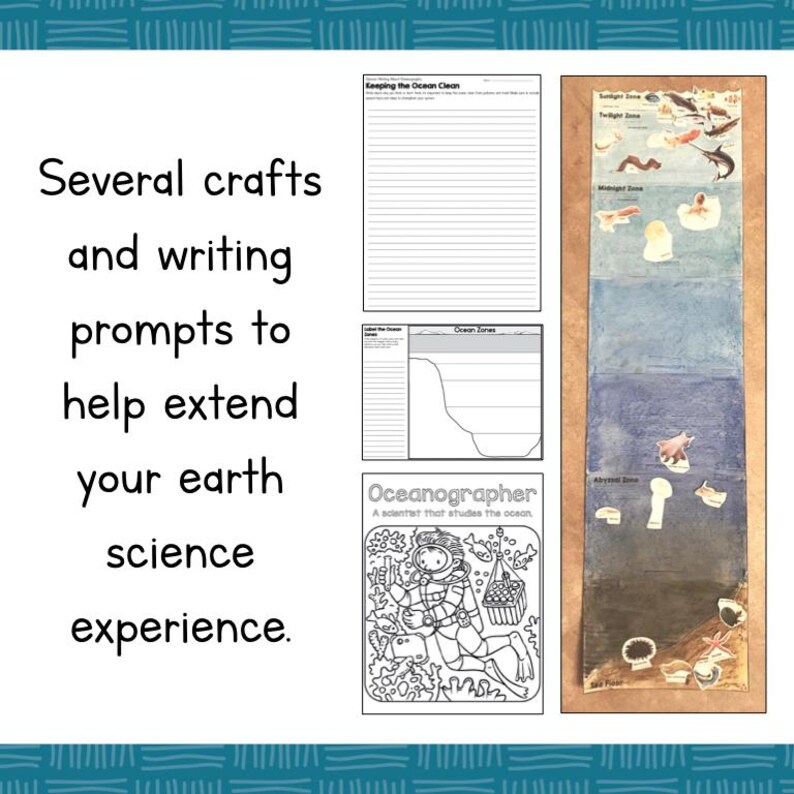 Oceanography Unit Study Printable • Marine Science Worksheets, Posters & Activities PDF • Ocean ...