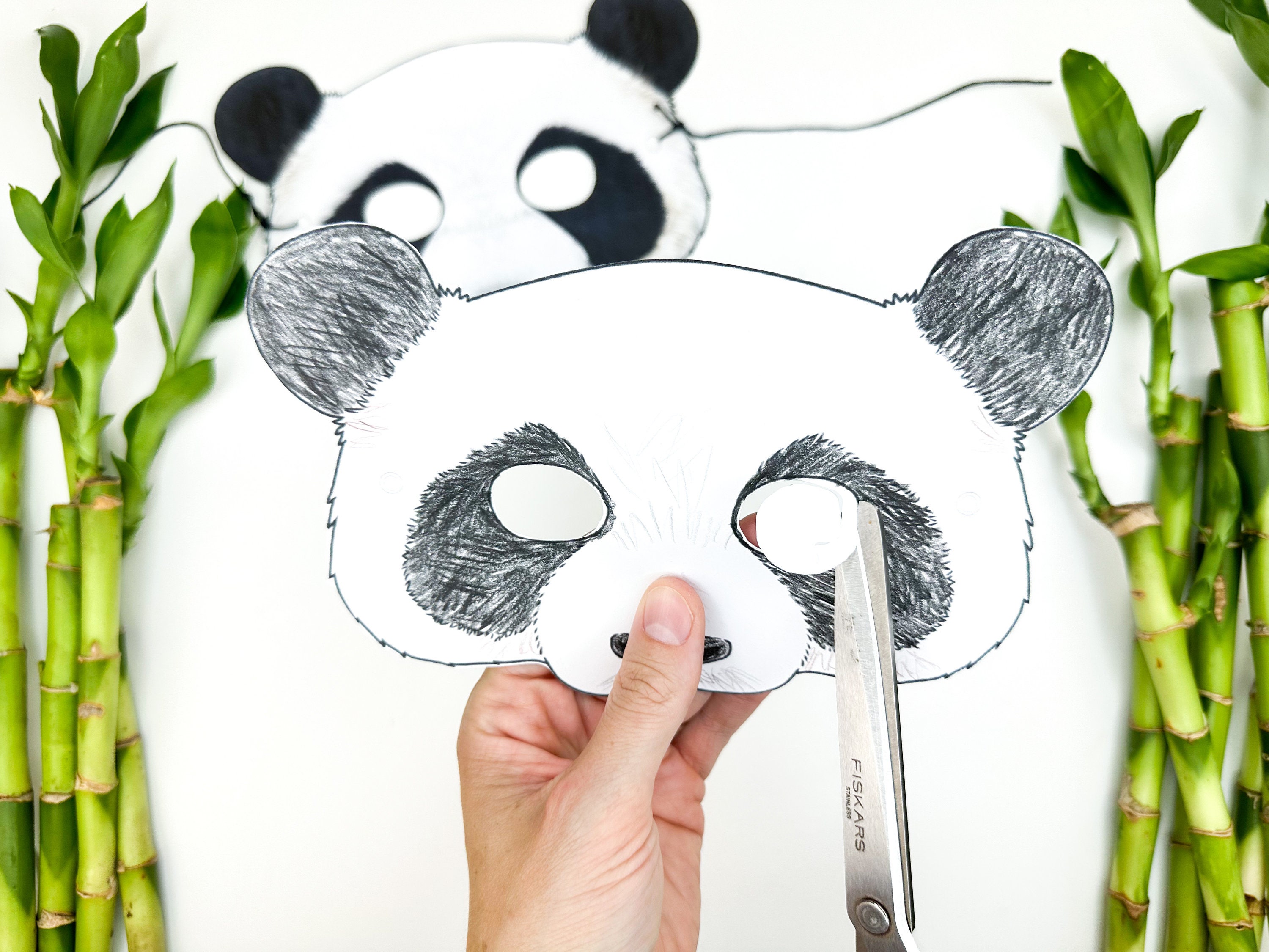Adorable Panda Animal Mask | Printable Panda Paper Mask Craft Kit for ...