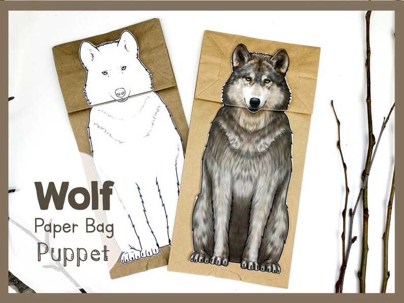 Printable Wolf Puppet Template | Fun Craft Activity for Kids Art ...