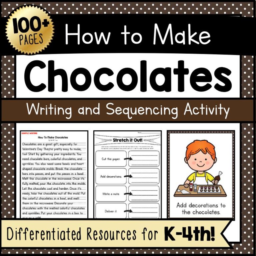 How to Make Chocolate, Procedural Writing & Sequencing Activity ...