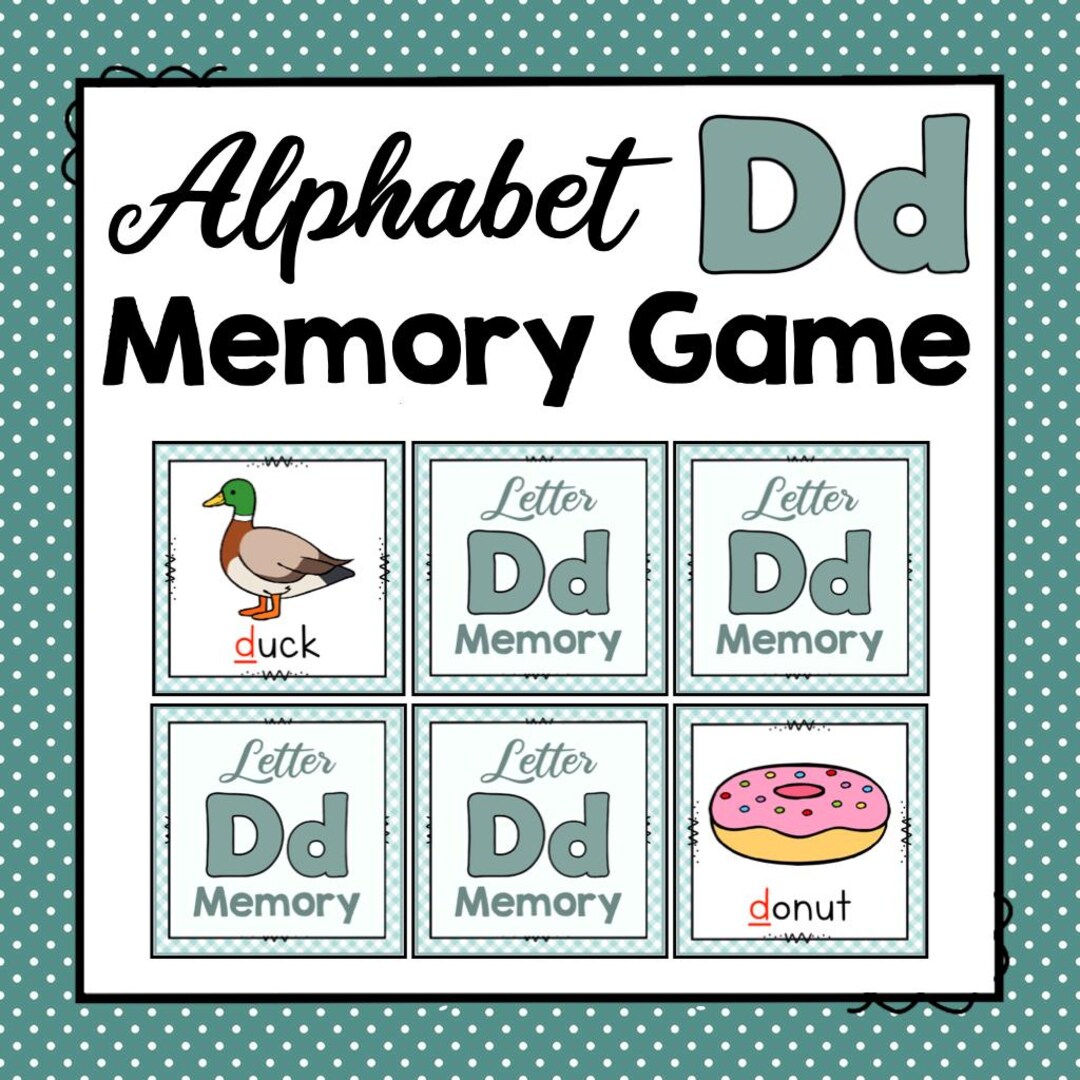 Letter D Memory Game - Etsy