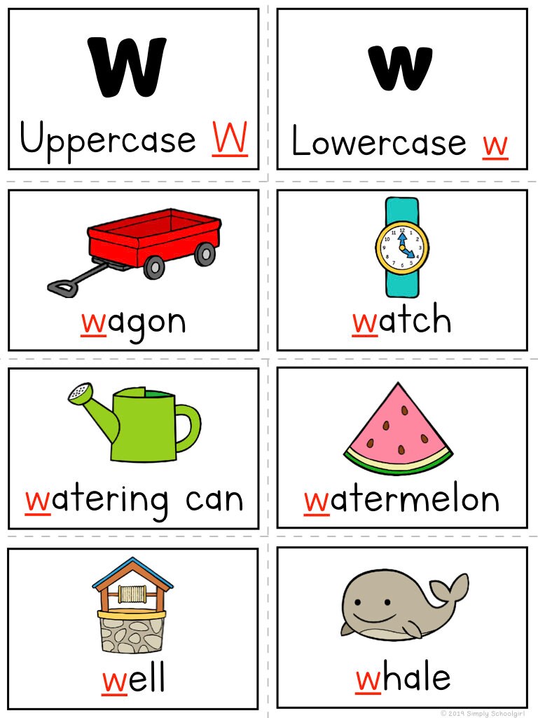 Letter W Bingo Game - Etsy