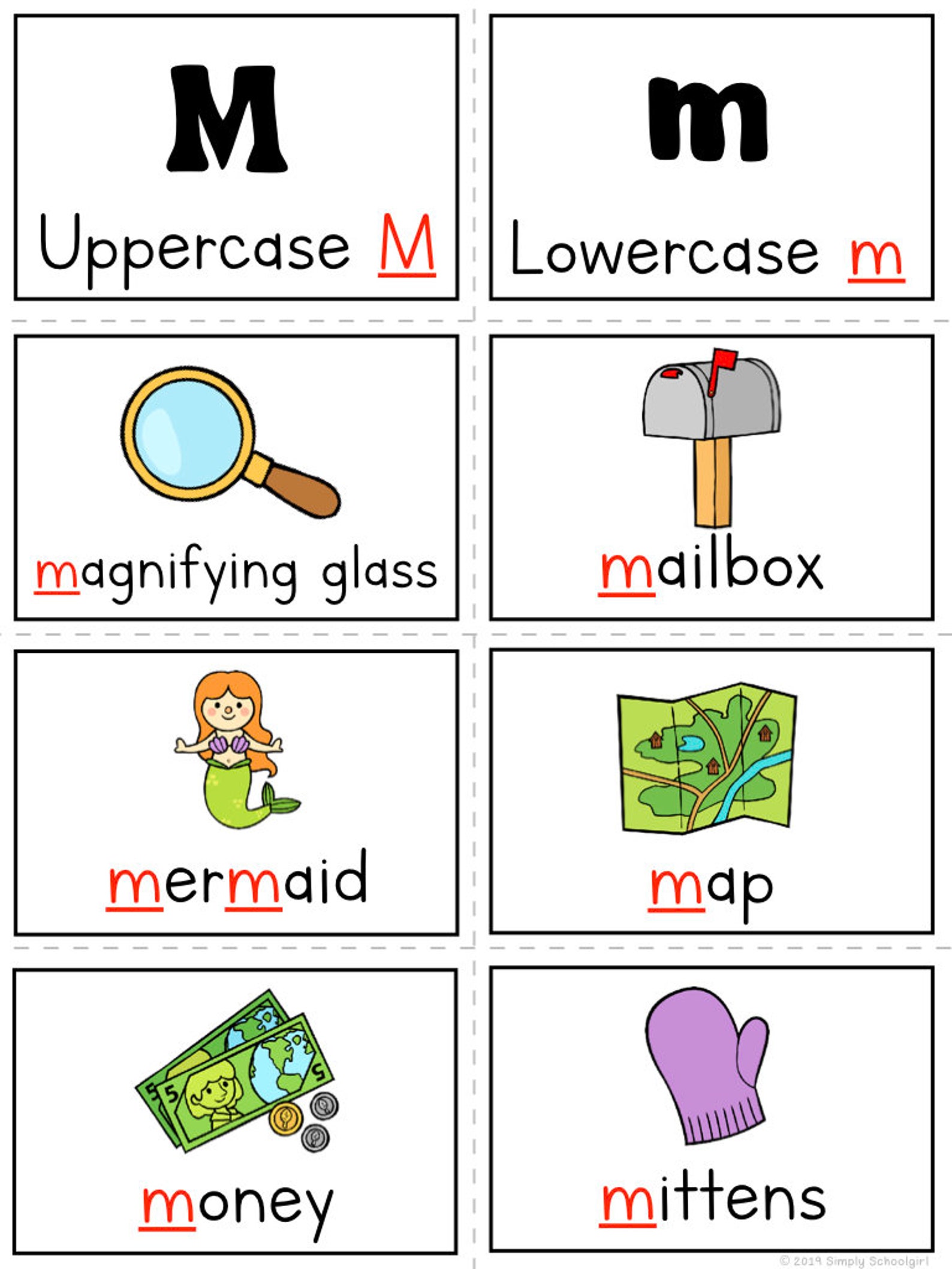 Letter M Bingo Game - Etsy