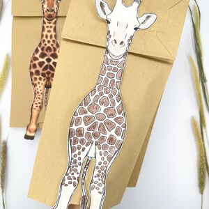DIY Giraffe Puppet Printable | Fun Paper Bag Craft Template | Easy ...
