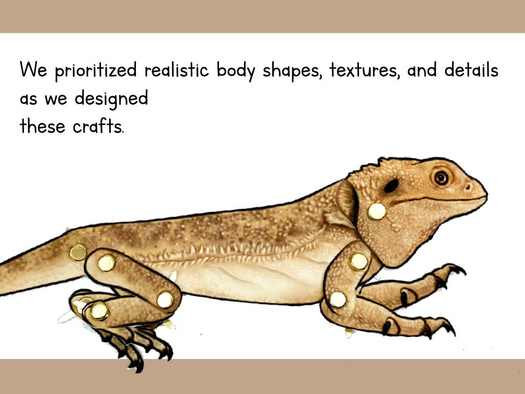 Articulated Lizard Craft Kit | Printable Joint Animal Template for ...