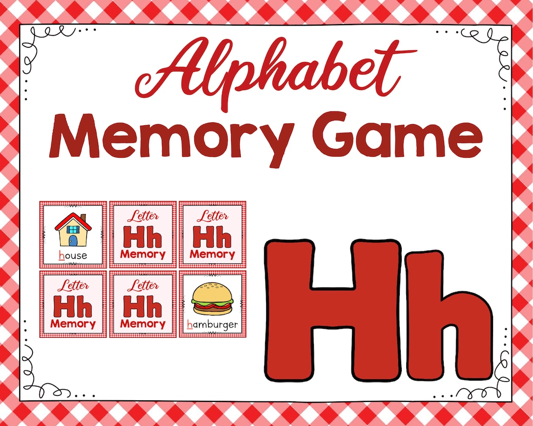 Letter H Memory Game - Etsy