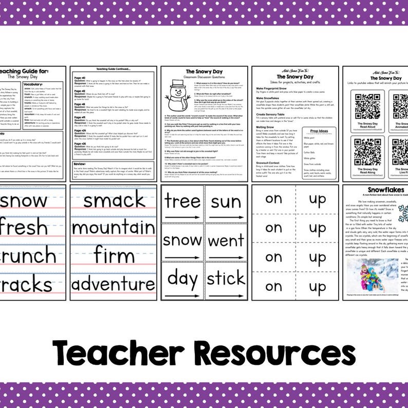 The Snowy Day Book Study PDF | No-prep Preschool and Kindergarten ...