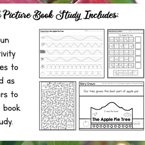 The Apple Pie Tree- Picture Book Study Companion - Etsy