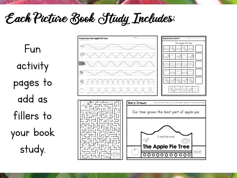 The Apple Pie Tree- Picture Book Study Companion - Etsy