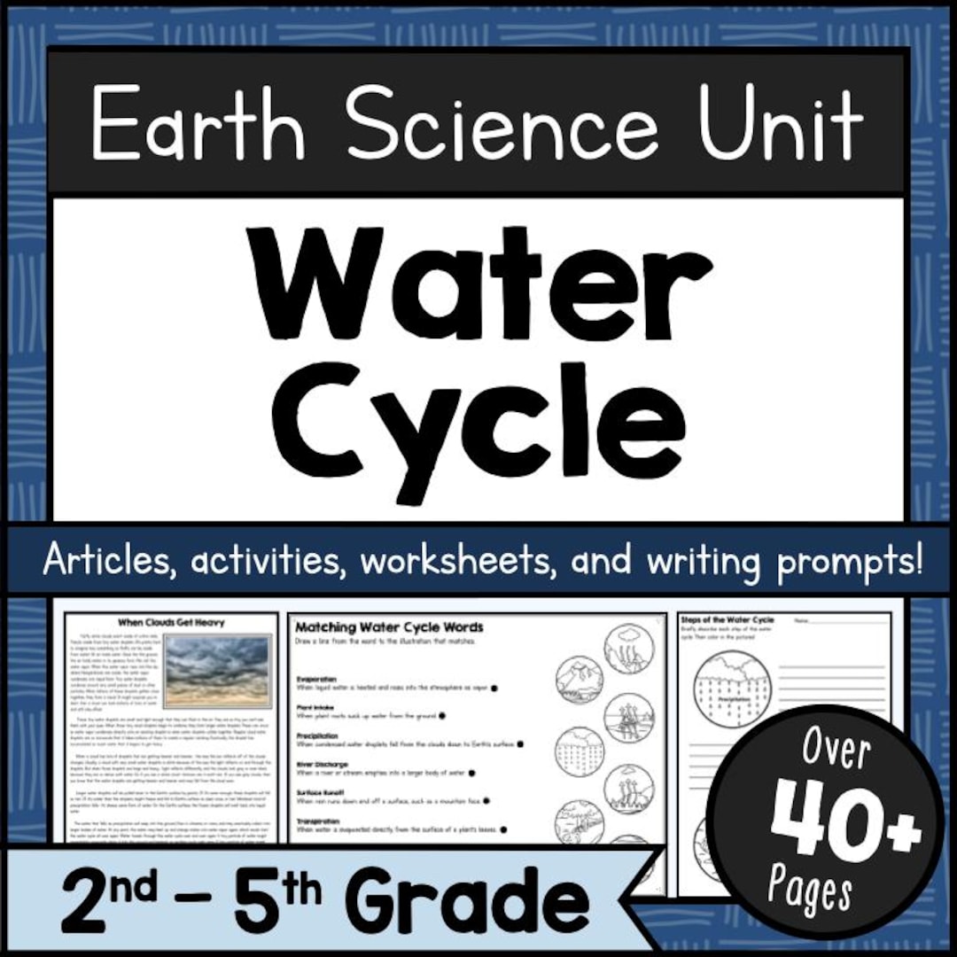 Water Cycle Unit Study PDF, Evaporation Condensation Precipitation ...