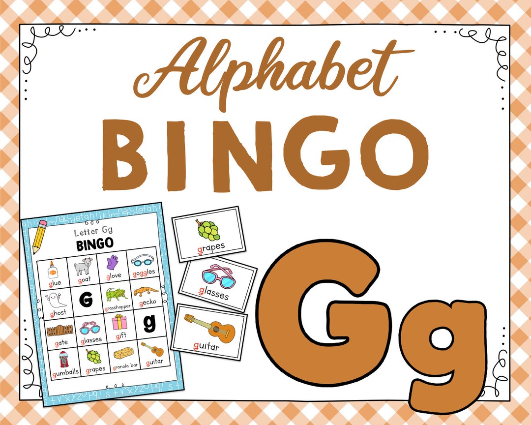 Letter G Bingo Game - Etsy