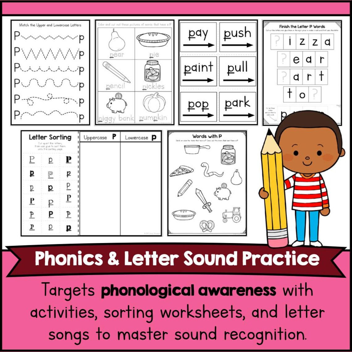 Letter P PRESCHOOL ALPHABET Packet and Letter of the Week Activities ...