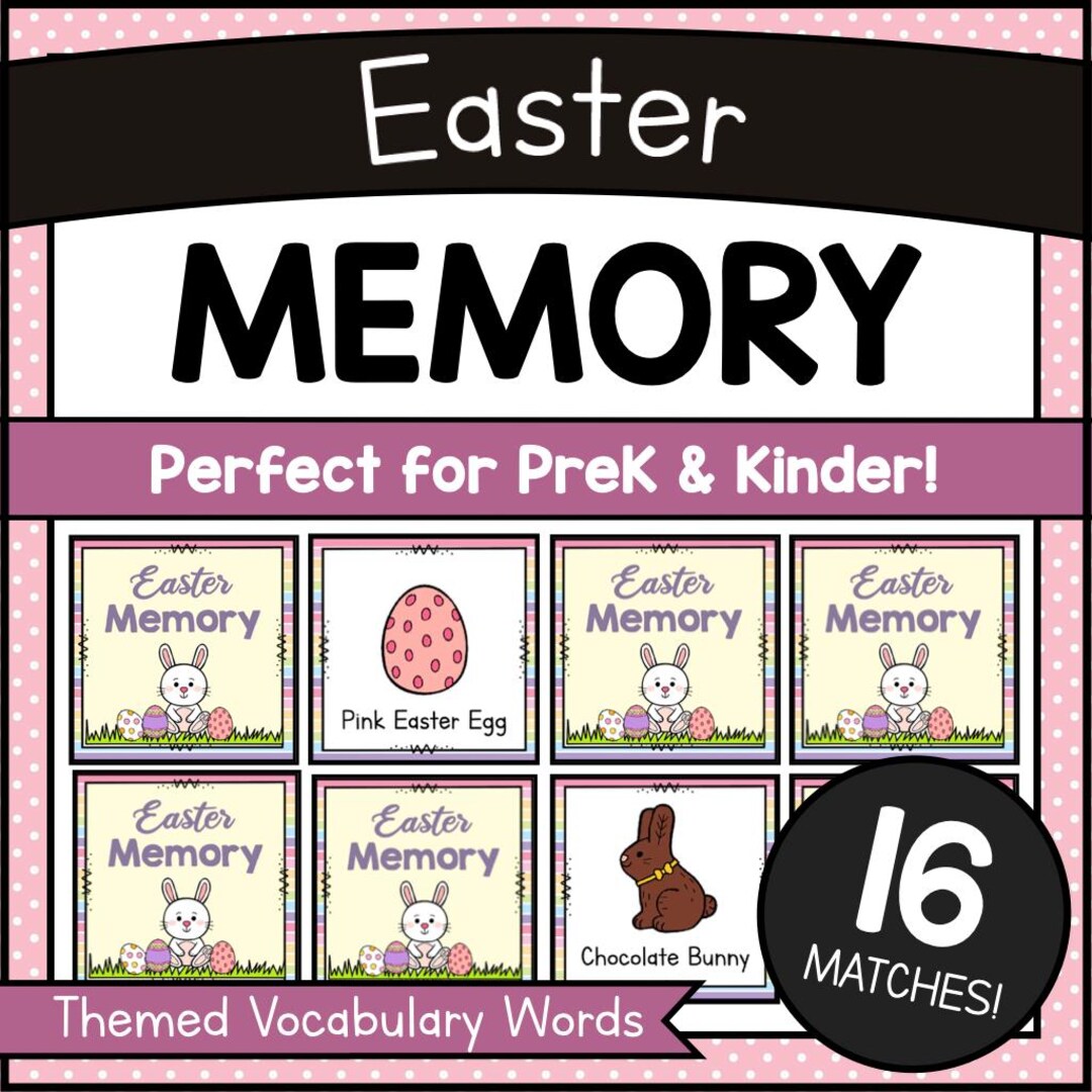 Easter Memory Game, Easter Memory Matching Game Activity, Preschool ...