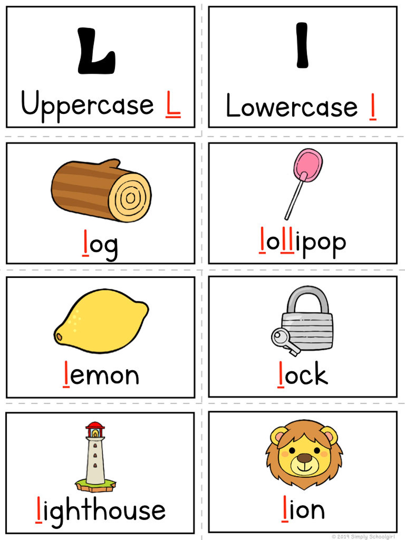 Letter L Bingo Game - Etsy