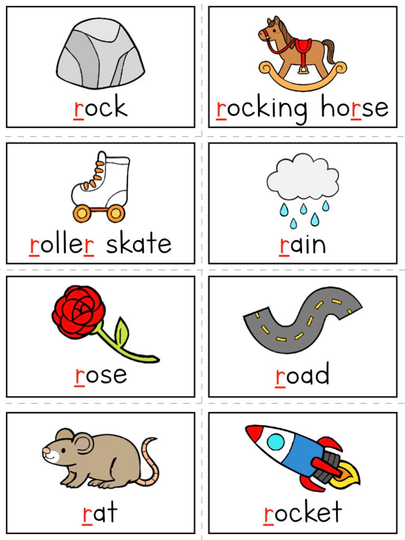 Letter R Bingo Game - Etsy