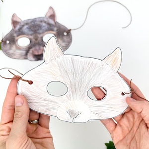 Printable Squirrel Paper Mask | Eco Friendly DIY Craft Template | Fun ...