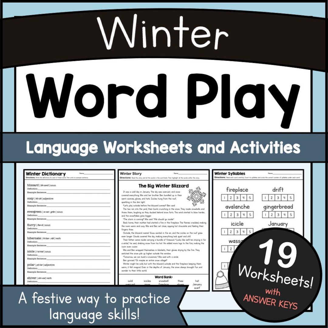 Winter No Prep Morning Worksheets for 3rd 4th 5th Grade – Grammar ...