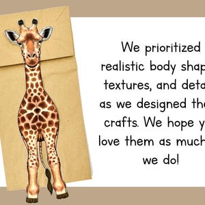 DIY Giraffe Puppet Printable | Fun Paper Bag Craft Template | Easy ...