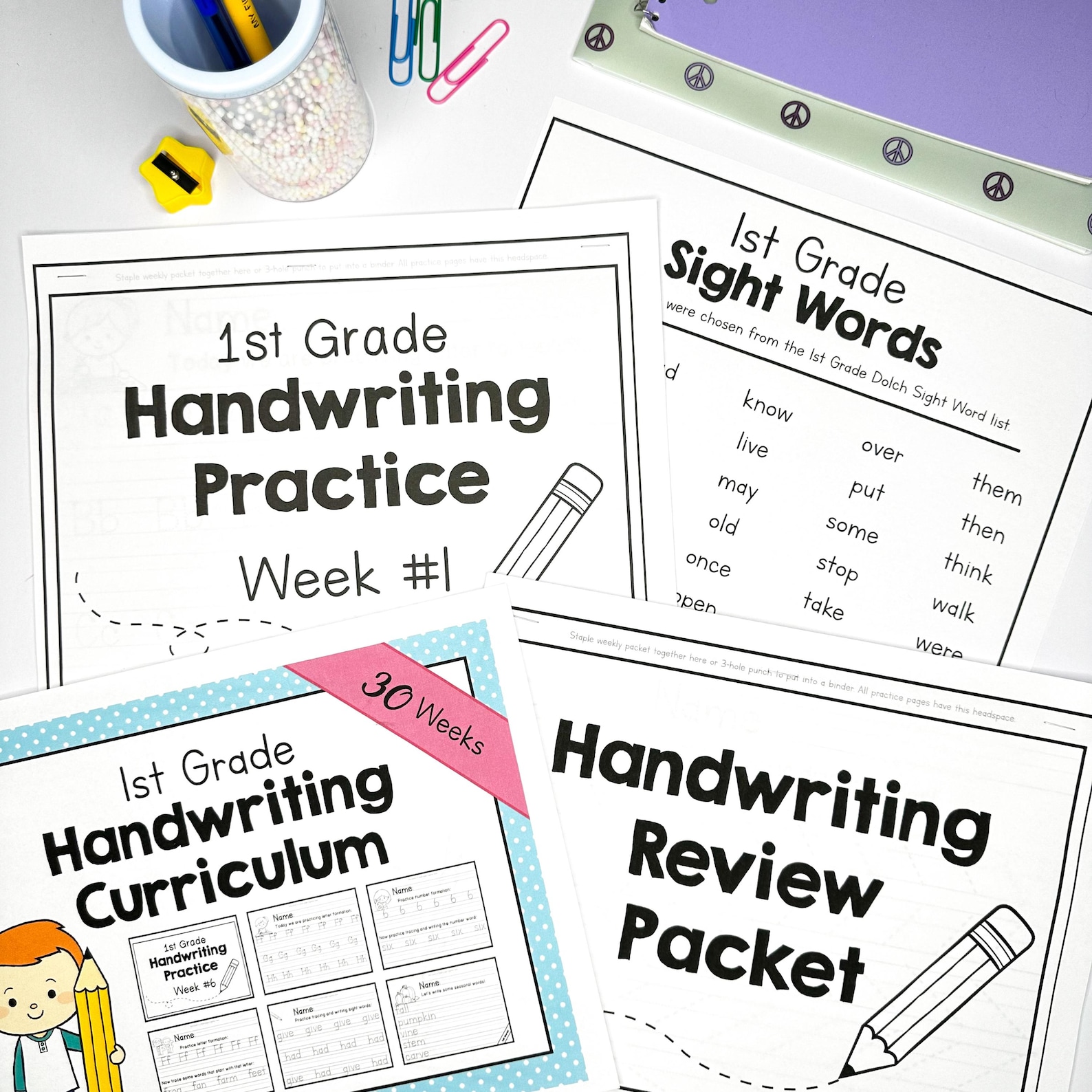 1st Grade Handwriting Curriculum | Complete Full-year Printable ...