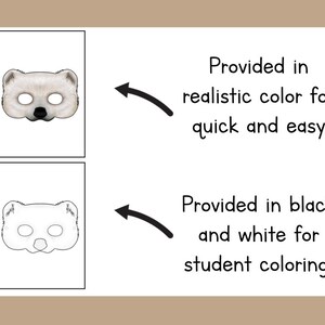 Polar Bear Paper Mask Template | DIY Printable Arctic Animal Craft ...