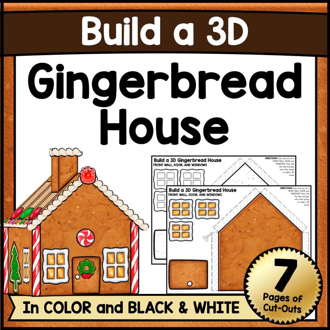 Build and Decorate 3D Gingerbread House DIY Christmas Winter Holiday ...