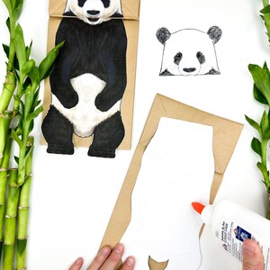 Panda Paper Bag Puppet Craft Kit | Eco-friendly Printable Template ...