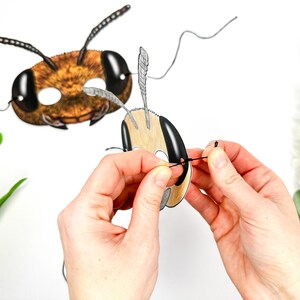 Bee Paper Mask Craft Kit | Printable Fun Animal Mask Template | Bee ...