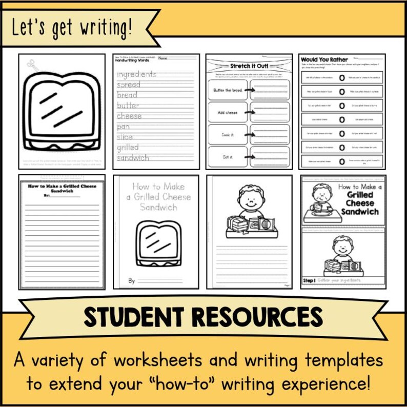 How to Make a Grilled Cheese Sandwich, Procedural Paragraph Writing ...
