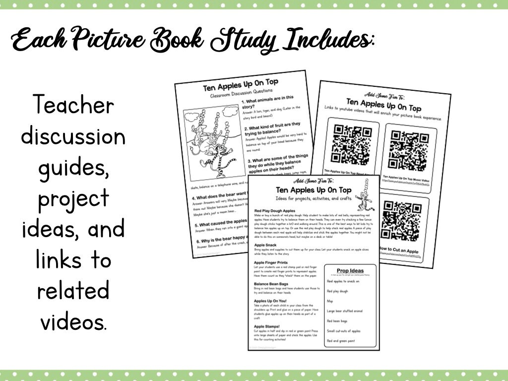 Ten Apples up on Top- Picture Book Study Companion - Etsy