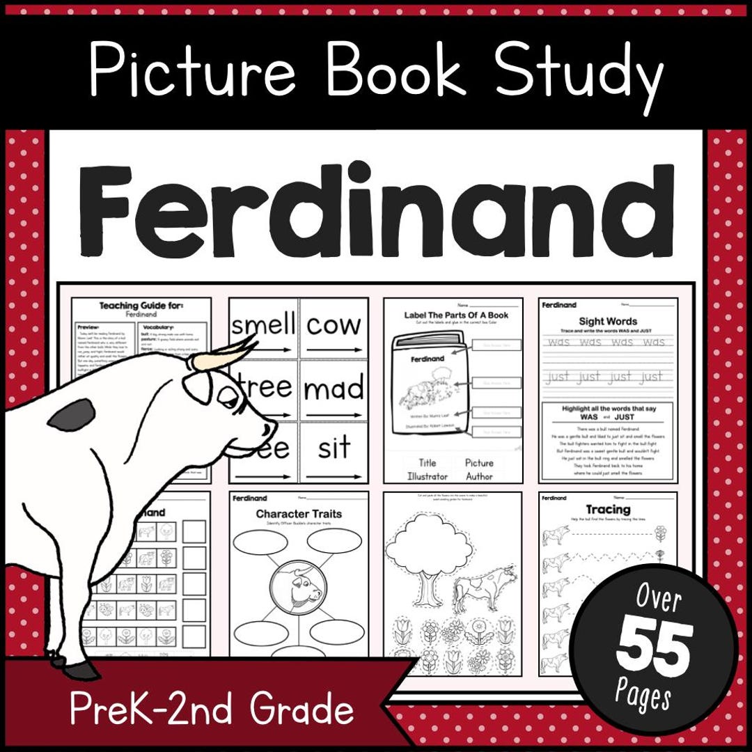 FERDINAND PICTURE BOOK Study Companion for Preschool and Kindergarten ...