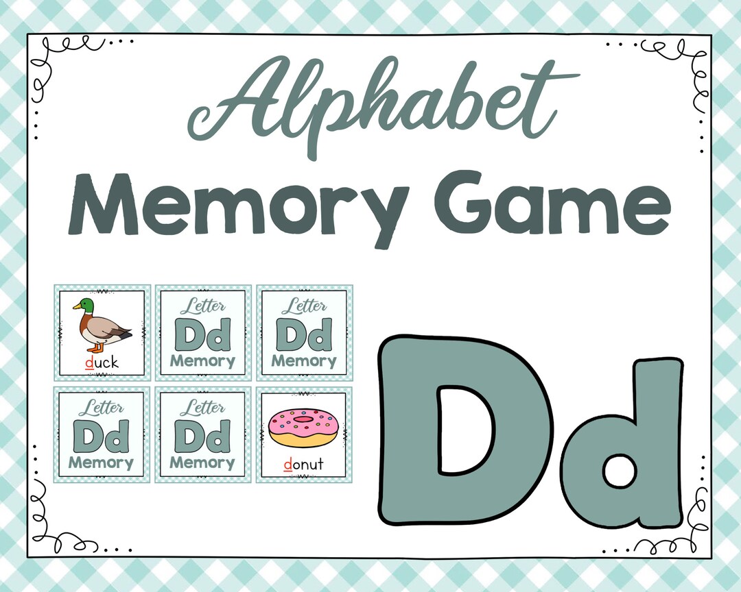 Letter D Memory Game - Etsy