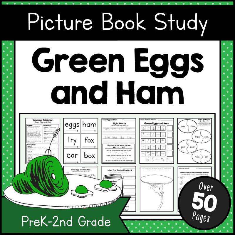 Green Eggs and Ham Fabric - Etsy