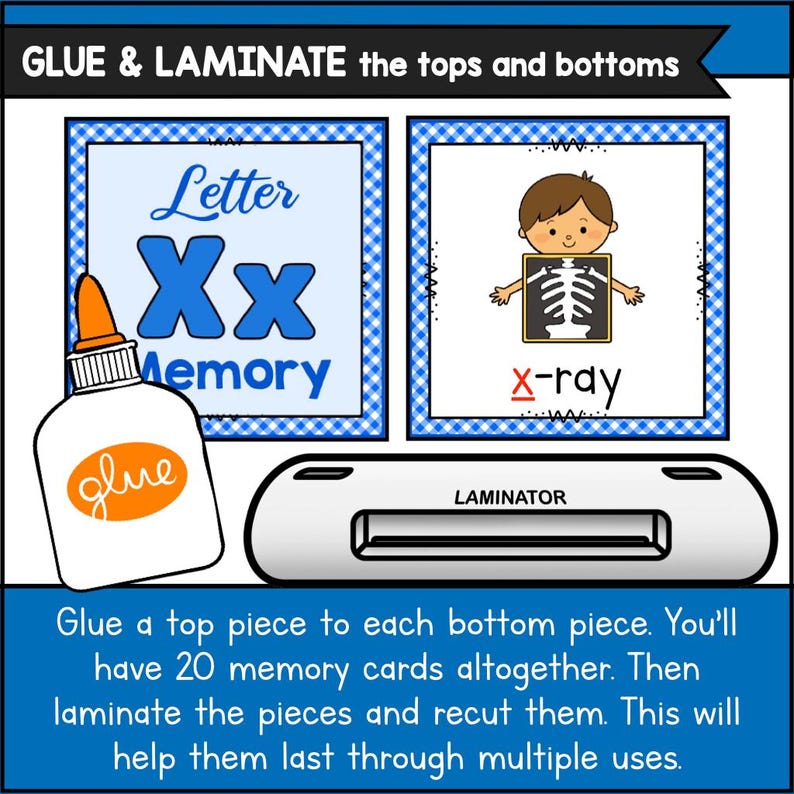 Letter X Memory Game Printable - ABC Matching Cards and Fun Alphabet ...