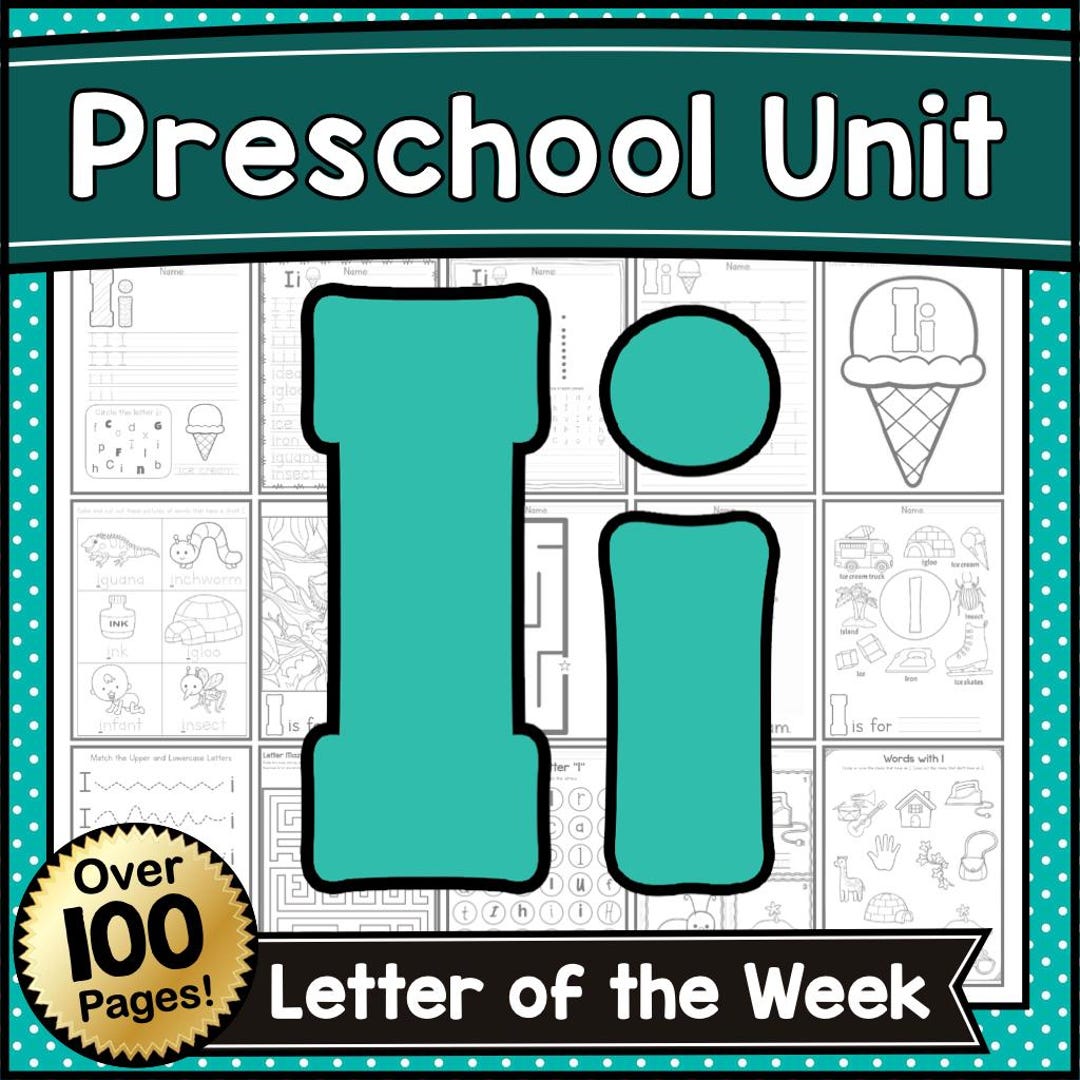 Letter I PRESCHOOL ACTIVITIES in Pdf - Fun Digital Download for Early ...