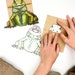 Printable Lizard Paper Bag Puppet Craft Template | Fun Animal Crafting ...
