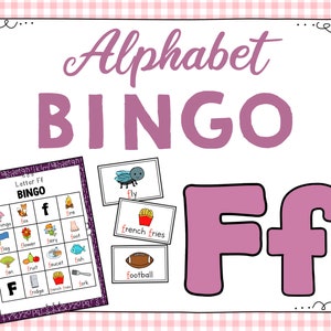 Letter F Bingo Game - Etsy Canada