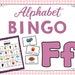 Letter F Bingo Game - Etsy Canada