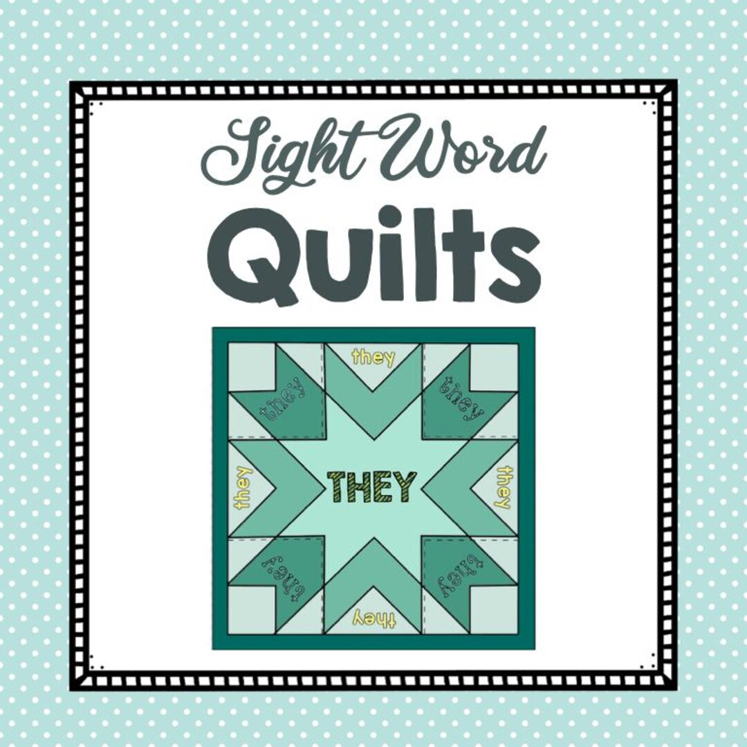 Sight Word Quilt Blocks Printable Dolch Sight Words Activity Literacy ...