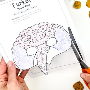 Printable Turkey Craft Mask | Turkey Coloring Mask Activity | Paper Diy ...