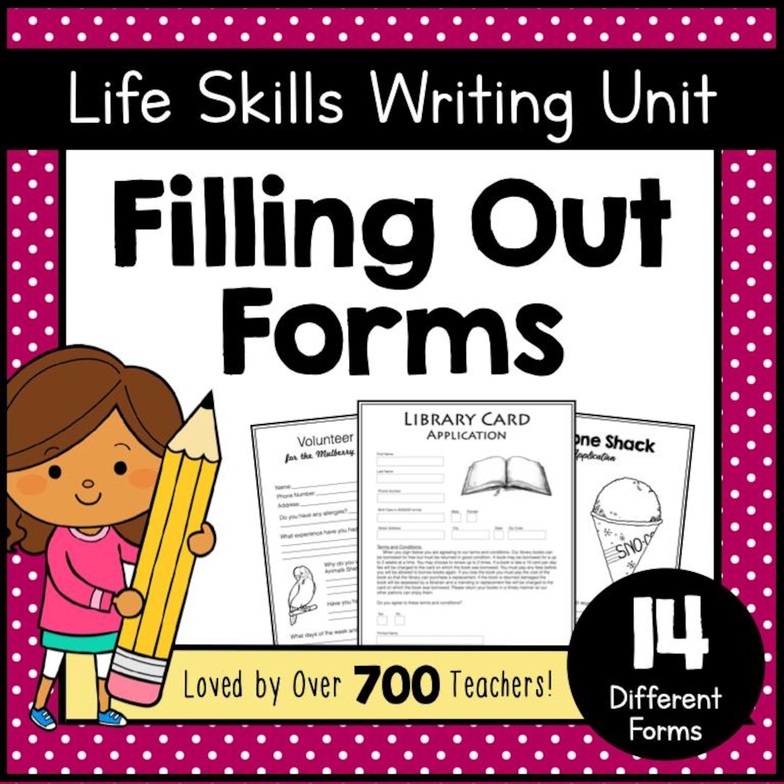 Real Life Skills Writing Unit Printable Learning Filling Out Forms ...