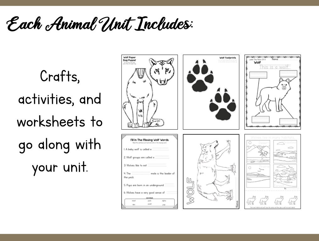All About Wolves- Animal Science Unit - Etsy