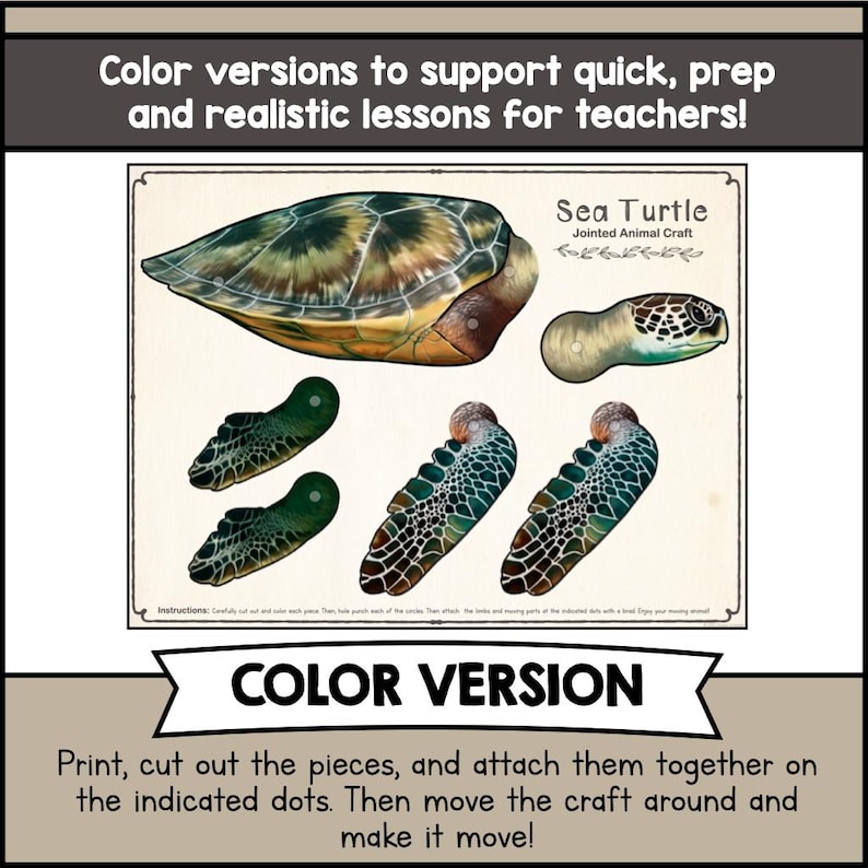 40+ Realistic Jointed Animal Papercraft Printable Template Diy Kids ...