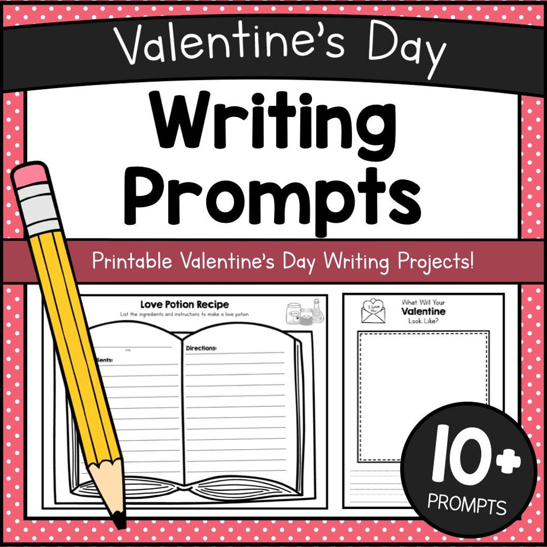 Valentine’s Day Early Writing Prompt Printable Elementary Students ...
