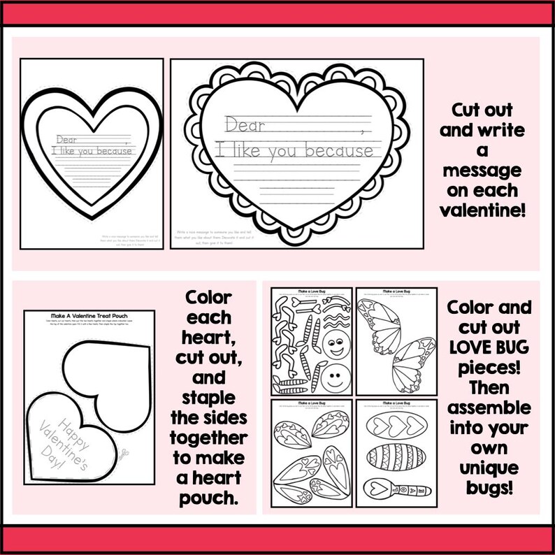 No Prep Valentines Day Craft | Cut and Paste Activity | SEL Classroom ...