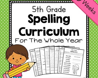 3rd GRADE SPELLING Curriculum Printable - 30 Weeks of Printable ...